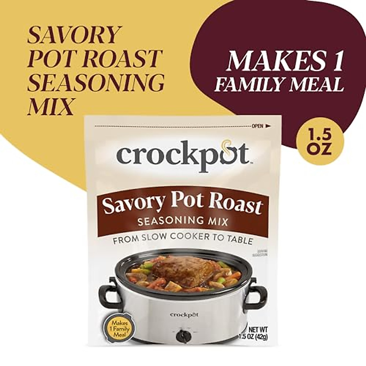 Crock-Pot Savory Pot Roast Seasoning Mix, 1.5 Ounce (Pack of 12)