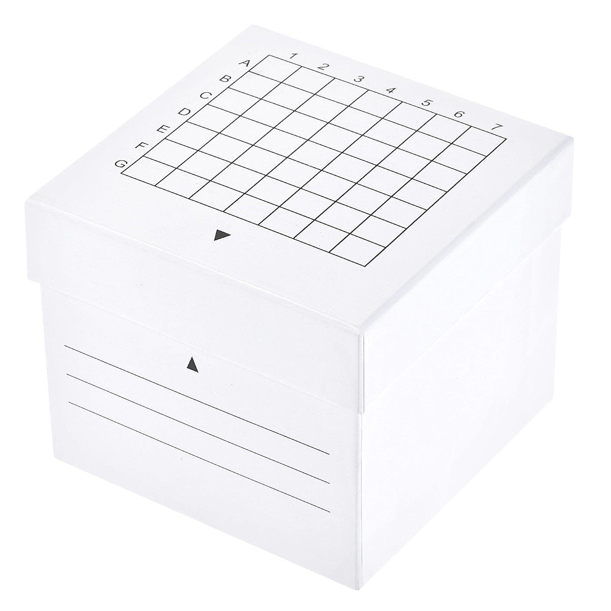 uxcell Centrifuge Tube Freezer Storage Box 49-Well Cardboard Holder White for 10ml 18mm Dia Micro Centrifuge Tubes