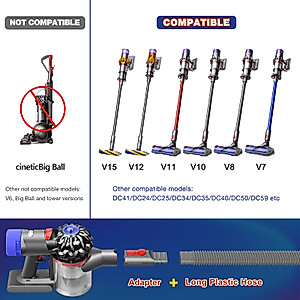 Sealegend Dryer Vent Cleaner Kit Compatible with Dyson Dryer Lint Vacuum Attachment Removes Deep Lint Adapter Compatible with Dyson V7 V8 V10 V11 V12 V15 etc Cordless Vacuum Cleaner