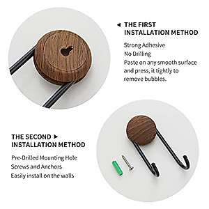 KooNiosio Robe Hook Mental Wall Mounted Big Marble Coat Hook for Coat Hat Towel Strong Hooks 2pcs