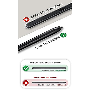 i-Blason for Samsung Galaxy Z Fold 5 Case with Pen Holder, Clear Full-Body Protective Z Fold 5 Case with Built-in Screen Protector & Hinge Protection (Clear)