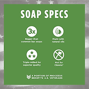 Duke Cannon Supply Co. Big Brick of Soap Bar for Men WWII Collection Smells Like Productivity (Fresh, Energizing Mint) Multi-Pack - Superior Grade, Extra Large, All Skin Types, 10 oz (3 Pack)