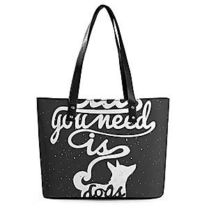 Womens Handbag Dog Leather Tote Bag Top Handle Satchel Bags For Lady