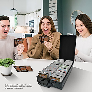 The Big Black Metal Box (PRO Edition) | Case Is Compatible With Magic The Gathering, MTG, All Standard Card Games (Game Not Included) | Includes 8 Dividers | Fits up to 2000 Loose Unsleeved Cards