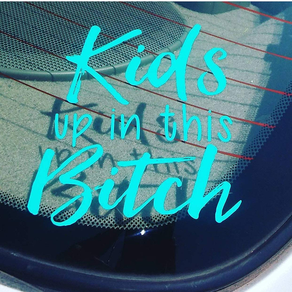 CELYCASY Kids up in This Bitch, Car Decal, Mom Decal, Window Decal, Funny Decal, Parent Gift, Baby on Board, Kids in car Decal, Vinyl Decal Sticker