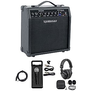 Rockville G-AMP 20w Guitar Amplifier Combo Amp Bluetooth/Delay+Mic+Headphones