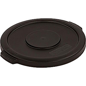 Carlisle FoodService Products 34103303 Bronco Round Waste Container Lid, 32 gal, Black