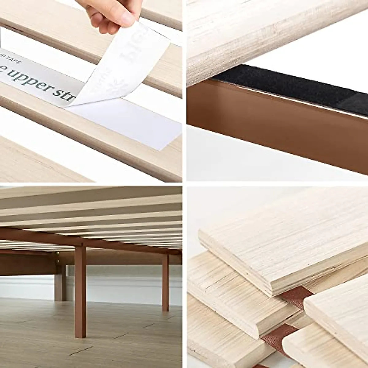 ZINUS Alexis Deluxe Wood Platform Bed Frame with Headboard / Wood Slat Support / No Box Spring Needed / Easy Assembly, Rustic Pine, Full