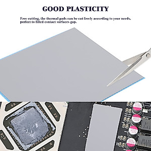 Thermalright Thermal Pad Silicone Thermal Pads 12.8 W/mK, Non Conductive Heat Resistance High Temperature Resistance for Laptop Heatsink/GPU/CPU/LED Cooler Gray (0.5mm)