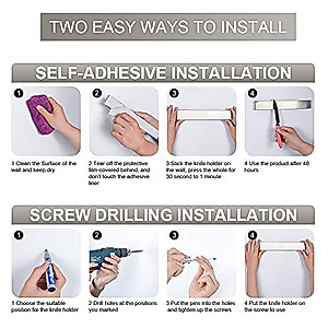 12 Inch Magnetic Knife Strip, Premium Stainless Steel Wall Mounted Kitchen Knives Bar,Space-Saving Powerful No Drilling Magnetic Knife Rack for Home Kitchen Utensil Holder & Tool Holder