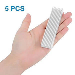 uxcell 5 Pcs Aluminum Heat Sink, Silver Tone Aluminium Radiator Heatsink Cooling Fins Cooler for Led Amplifier Transistor IC Module, 100x25x10mm/4 x1 x0.4