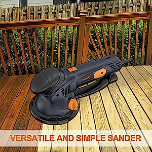 MAXXT Electric 5mm Random Orbital Sander 500W 4.5A Multi-function Variable Speed Electric Corded Orbital Sanders Machine with 10 Sanding Paper for Woodworking (R7304-120)