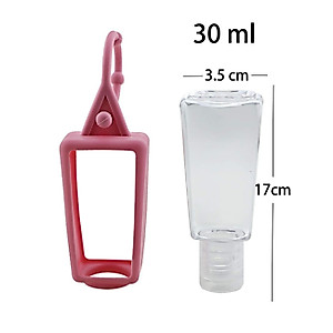 sonviibox 5 Pack Empty Hand Sanitizer Travel Size Holder,Travel Size 1 oz Leakproof Squeeze Bottles for kids and adult party favor (5Pack)