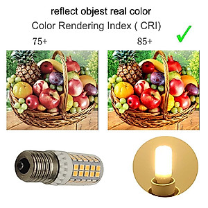 WELESHEI E17 Led Bulb Microwave Oven Light Equivalent 60w Incandescent Warm White Appliance Light for 40w - 60w Type B Candelabra Bulb Dryer Range Hood Refrigerator Sewing Machine Lighting 4 Pack