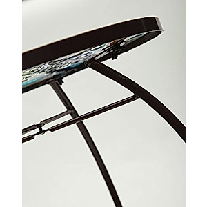 Evergreen Garden Faux Mosaic Table, Sunflower