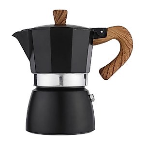 Upspirit Moka Pot,Stovetop Espresso Maker italian Coffee Maker,Camping Coffee Pot Portable Cafetera, 6 Cups (Black)