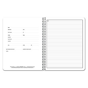 BookFactory Meeting Notebook/Meeting Book for Work- Black 120 Pages (Ruled Format), 8.5in x 11in, Wire-O Bound (MTG-120-7CW-A-(Meetings-K)-MX)