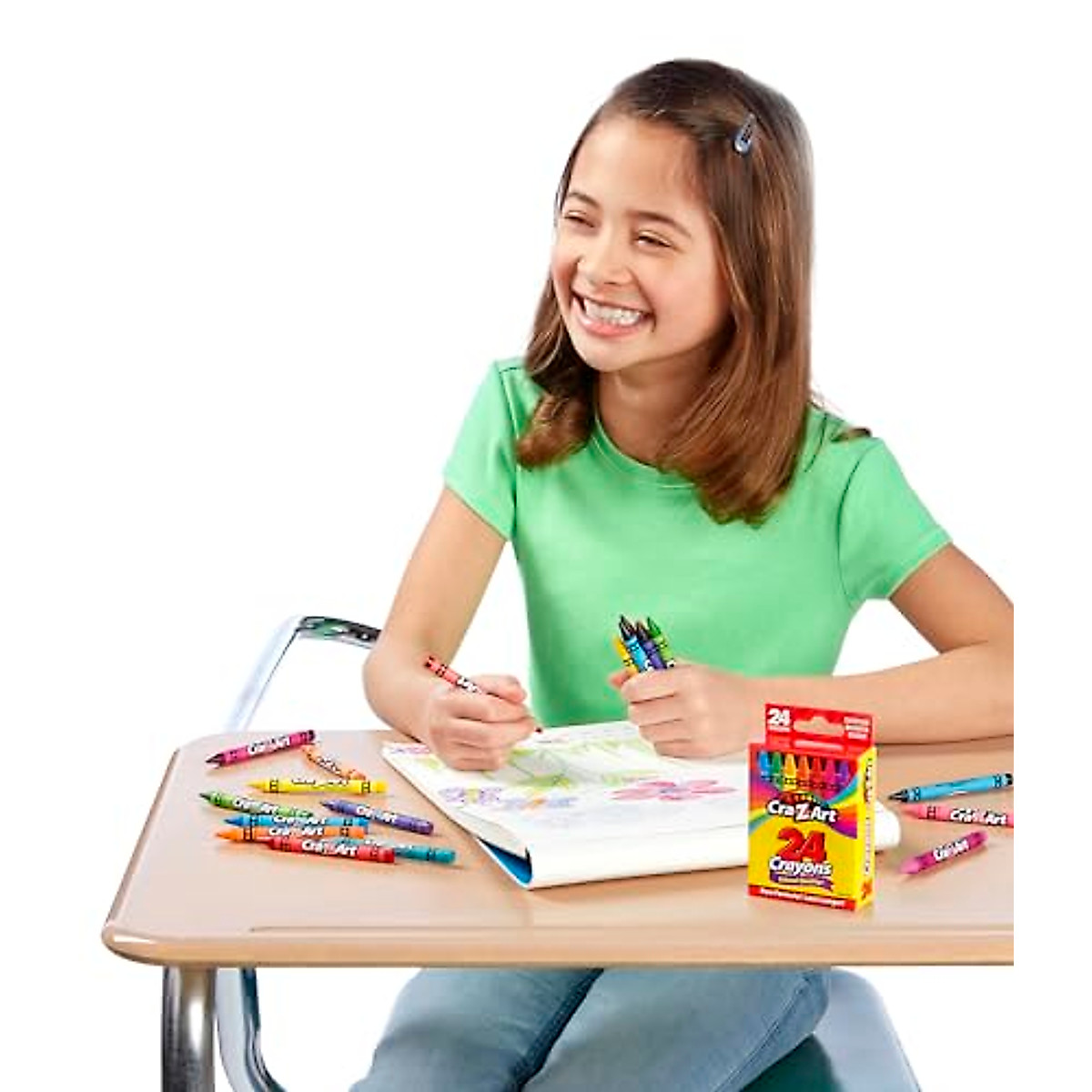 Cra-Z-Art 24ct Crayons Pack, Perfect Back to School Essential, Art Supplies for Coloring Fun, Ages 3 and Up