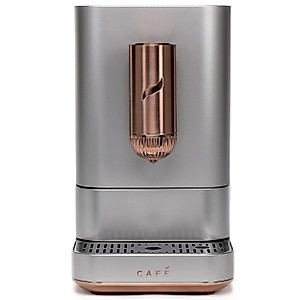 Café Affetto Automatic Espresso Machine | Brew in 90 Seconds | 20 Bar Pump Pressure for Balanced Extraction | Five Adjustable Grind Size Levels | WiFi Connected for Drink Customization | Steel Silver