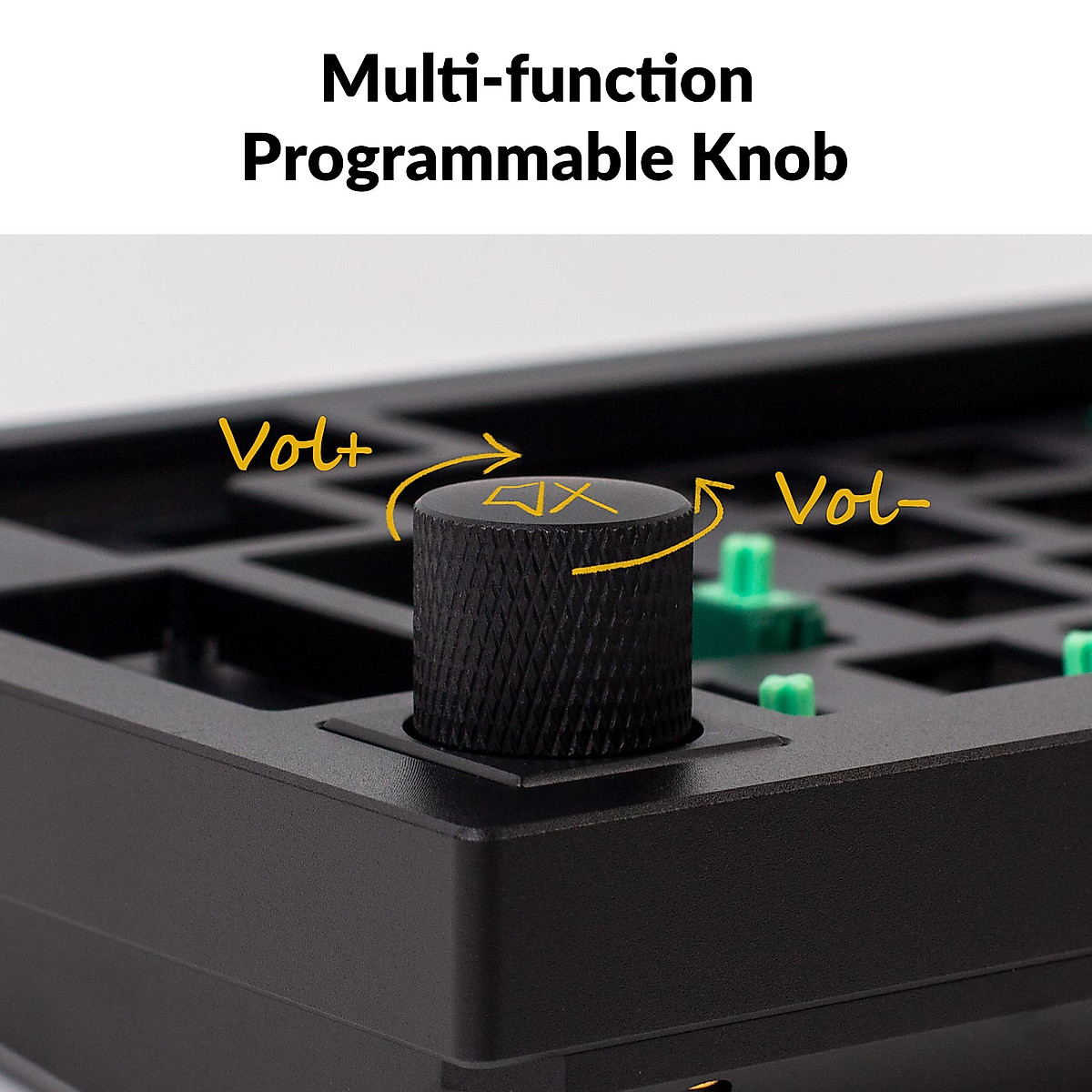 Keychron Q2 Wired Custom Mechanical Keyboard Barebone Knob Version, QMK/VIA Programmable Macro, Compatible with Mac Windows Linux, Hot-Swappable 65% Layout, Double-Gasket DIY Kit - Blue