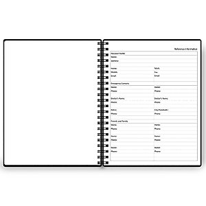 A4 Undated Daily Planner Notebook- Daily Productivity Planner with Hourly Schedules, Action Items and Follow-up, Daily Organizer to Improve Time Management, 8.5 × 11 Inch, Black PU Daily Planner 2024