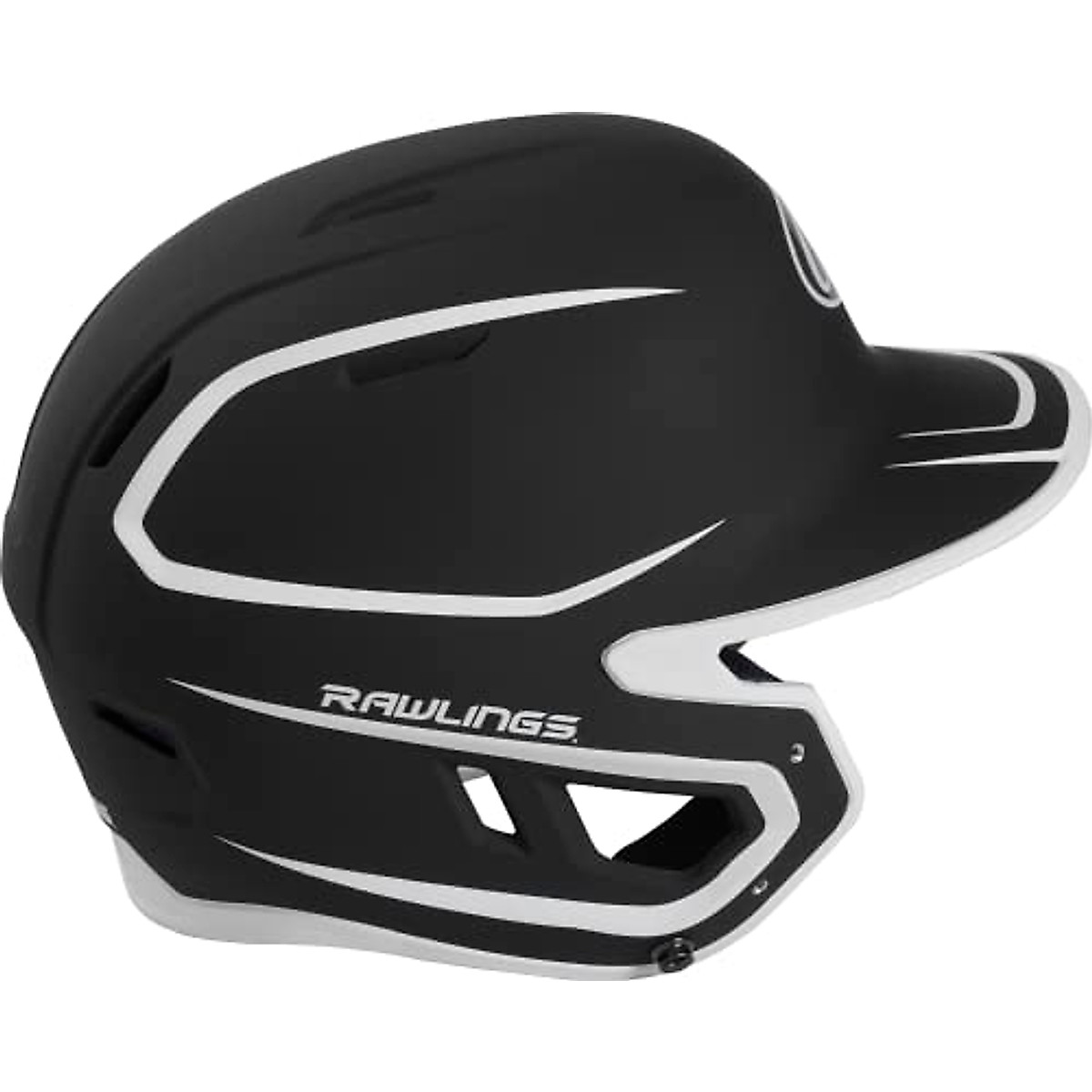 Rawlings | MACH Batting Helmet | Matte Black/White | Senior (6 7/8" - 7 5/8")