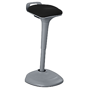 Living Essentials Wobble Stool Desk Chair Adjustable Standing Stool, Sitting Balance Chair, Comfortable and Breathable Seat by Grey