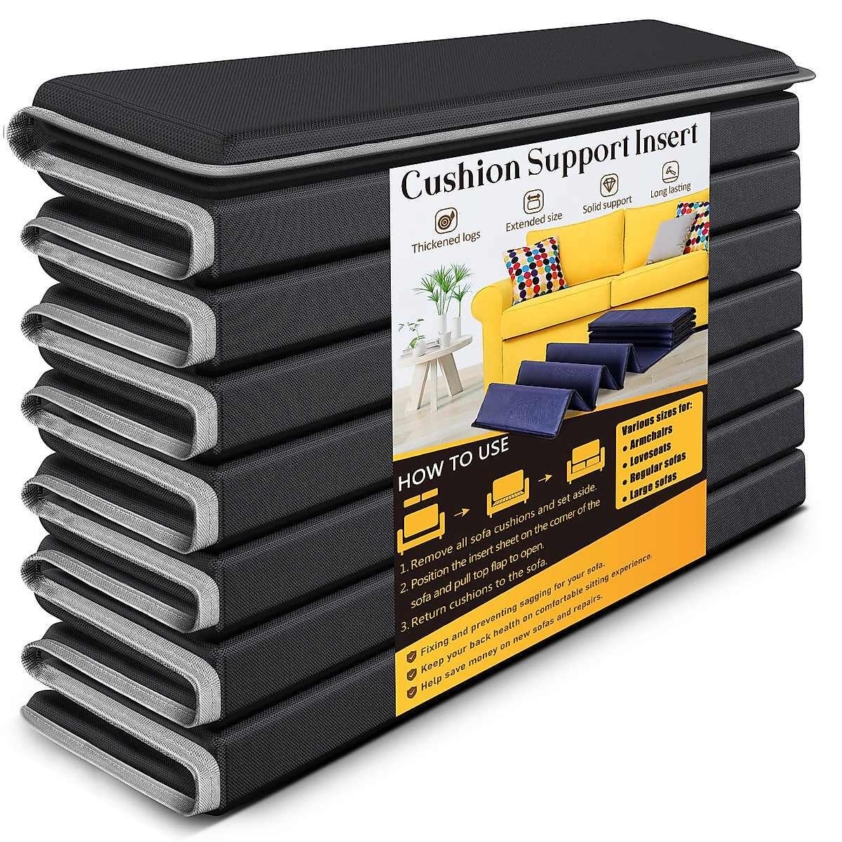 [Upgraded] Heavy Duty Couch Cushion Support for Sagging Seat 20.5''x67'', Thicken Solid Wood Sofa Support Under Cushions Boards,Perfectly Fix and Protect Sagging Couch Cushion Seat, Extend Sofa Life