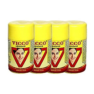 Vicco Vajradanti Pure Herbal Toothpowder - Pack of 4 (100g Each) - Specially Packed and Exported by Behal International