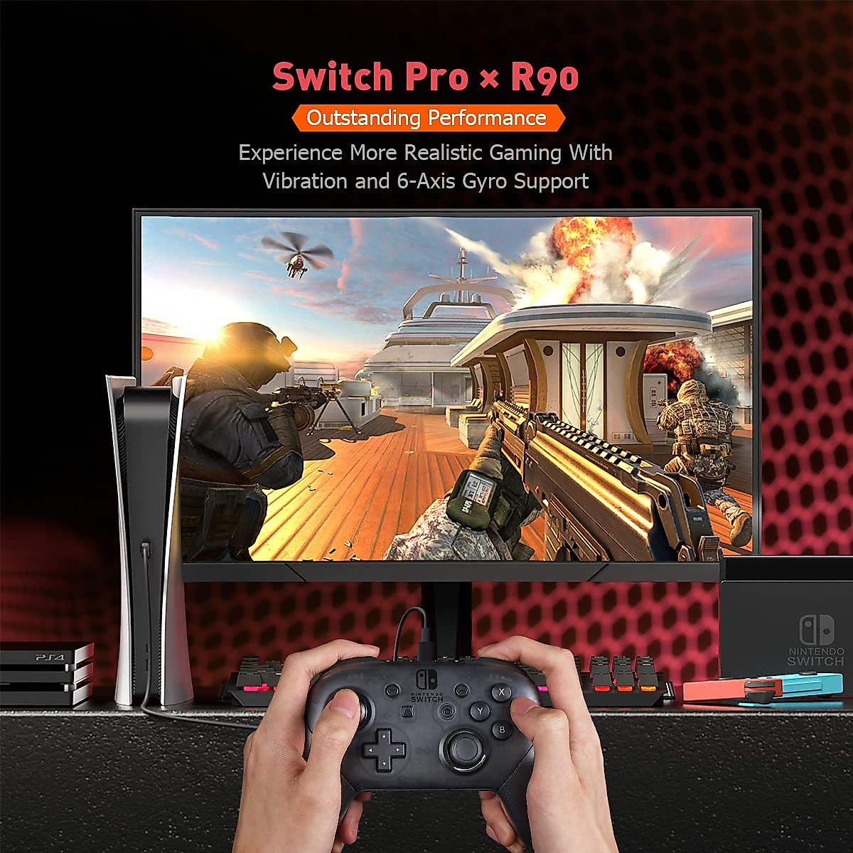 BIGBIG WON Controller Adapters, Wired Controller Adapter for Xbox Series X|S/Xbox One/One X|S/Xbox Elite Series/Elite Series 2/PS5/PS4 Wired Console Adapter for Switch/PS4/Windows 11&10 PC (1 Piece)