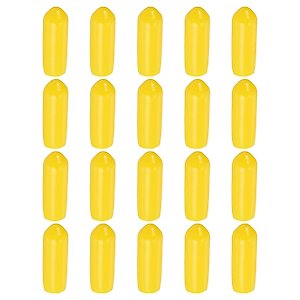 uxcell 100Pcs Rubber End Caps, 4.5mm/0.18" ID Rubber End Caps, PVC Caps Rubber Screw for Bolts Screw Caps Thread Protectors Tube Screw Bolt, Yellow