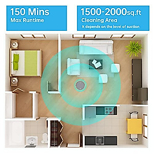 OKP K4 Robot Vacuum Cleaner, Super-Thin, 3600Pa Suction, 150Mins Runtime, Self-Charging Robotic Vacuum Cleaner, Work with Voice Controlled for Pet Hair, Carpets