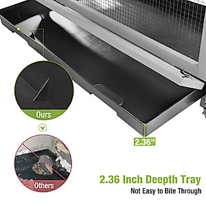 GUTINNEEN Large Critter Nation Cage for Chinchilla Ferret Rat Squirrel Lizard Chameleon Small Animal, Anti-Chewing, Movable