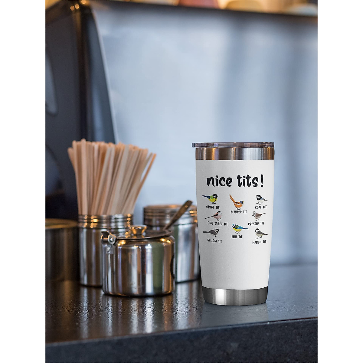 NewEleven Bird Watching Gifts, Gifts For Bird Lovers - Gift For Men Women - Funny Birding Gift For Birders, Birds Watchers, Birb Lovers, Men, Women, Friends - 20 Oz Tumbler