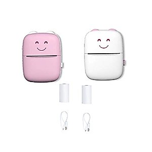 2 Pcs Portable Photo Printer Pocket Mini Printers for DIY Painting Journal Zero Ink Printing Technology