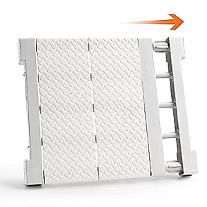 Kadamii Adjustable Locker Shelf, Extends to Fits Your School Locker, Tension Shelf for School Work Locker Partition, Locker Accessories White