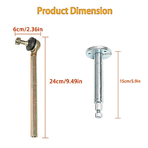 WFLNHB Steering Wheel Steel Kit Gear Rack Pinion Adjustable Shaft Set Replacement for 110cc Go Kart