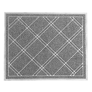 SlipToGrip Universal Door Mat, Plaid Design - Grey, 42 x 35 - Anti Slip, Durable & Washable, Outdoor & Indoor Floor Welcome Mat Door Mat Entry -Rug for Garage, Patio, Front Door, Dust Absorbent