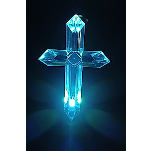 Starry Illuminate 1 PCS Solar Color Changing Style Garden Stake Light Pathway Stake Light (Big Cross)