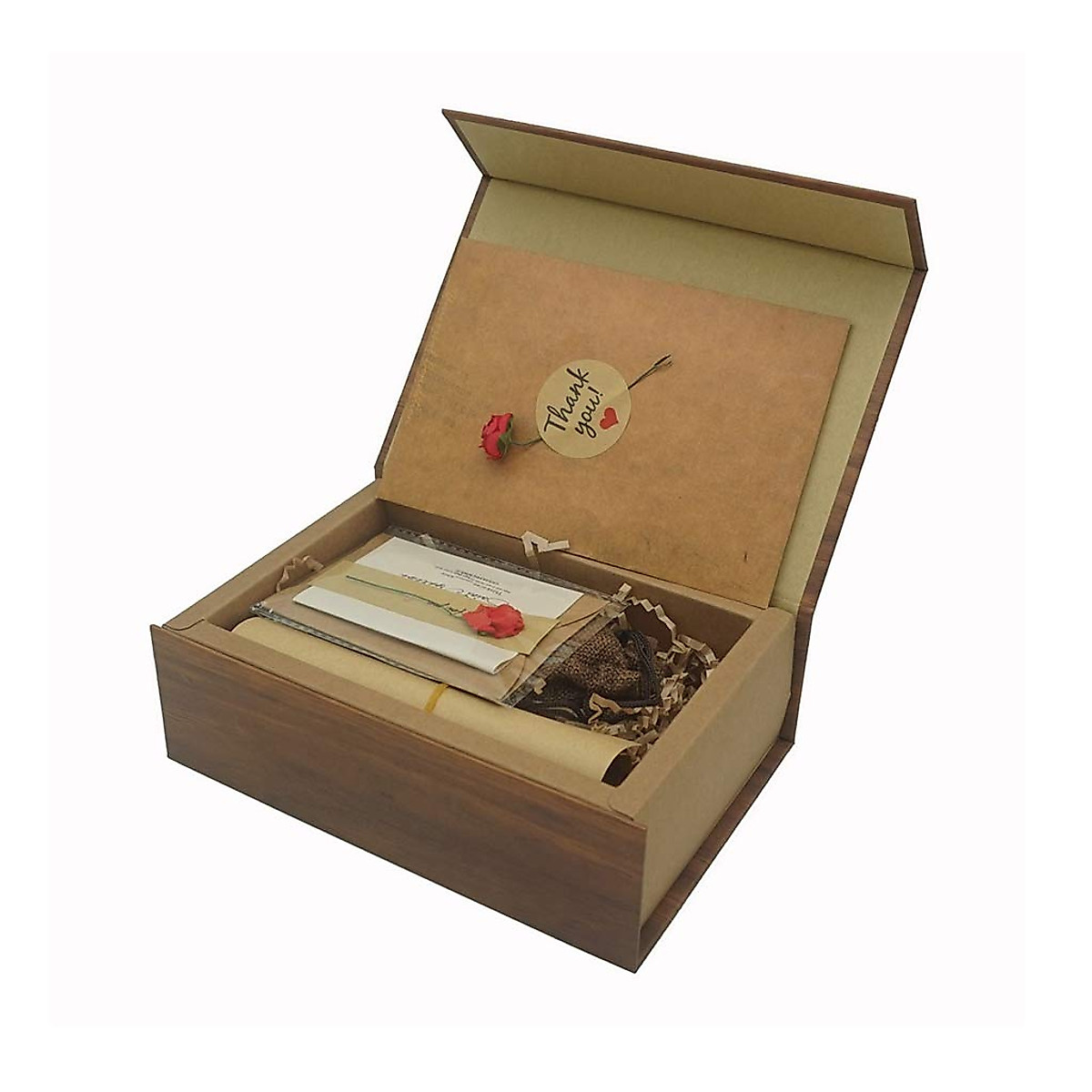 LONMAX 16GB USB Memory Disk Wooden USB Flash Drive USB 2.0 Thumb with Gift Box(16GB, HMFK+MWH)