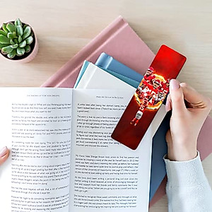 Bookmarks Ruler Metal Mahomes Bookography Kansas Tassels Football Bookworm Measure Reading for Book Bibliophile Gift Reading Christmas Ornament Markers Bookmark