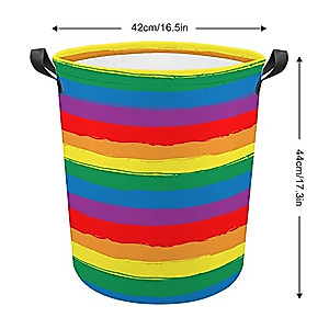 Graffiti Rainbow LGBT Gay Pride Large Laundry Basket Hamper Bag Washing with Handles for College Dorm Portable