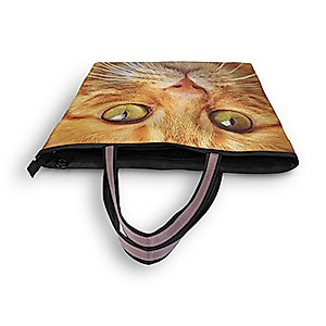 Tote Bag Cat Shoulder Handbag Travel Beach Bags With Zipper