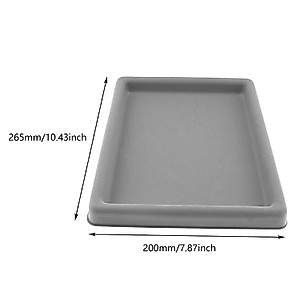 RLECS Bead Design Board Rectangle Plastic Rhinestones Beads Crystal Nail Art Sorting Trays 26.5 x 20 x 2cm Flocked Bead Board