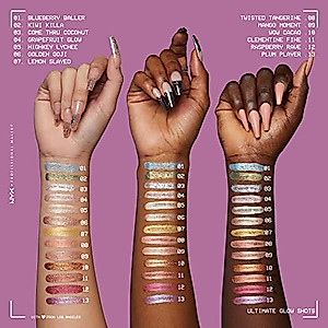 NYX PROFESSIONAL MAKEUP Ultimate Glow Shots, Liquid Eyeshadow, Long-Lasting Shimmer Eye Shadow with Vitamin C - Highkey Lychee