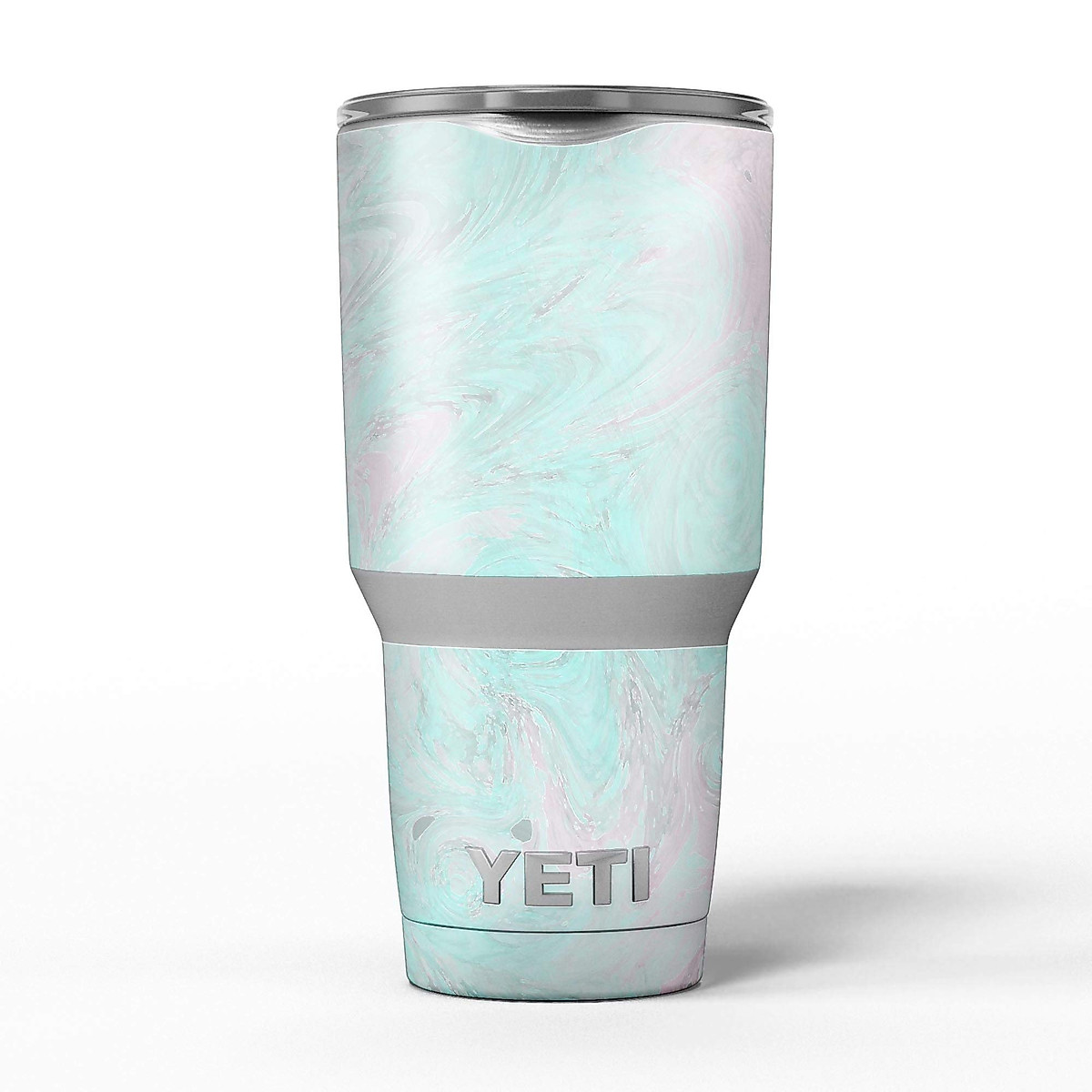 Design Skinz Teal Slate Marble Surface V23 - Skin Decal Vinyl Wrap Kit Compatible with The Yeti Rambler Cooler Tumbler Cups
