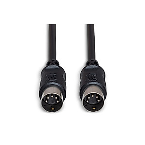 Hosa MID-305BK 5-Pin DIN to 5-Pin DIN MIDI Cable, 5 Feet