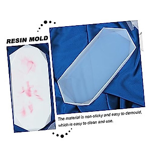 LIGHTAOTAO 1pc Mold Clear Epoxy Circle Silicone Mold Molds for Resin Transparent Silicone Mould Silicone Platter Molds Serving Tray Molds Desktop Tray Mould Resin Mold Tray Casting Mold Agate