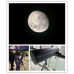 Yamix D203F1600 Reflector Primary Mirror and Secondary Mirror, 203mm Diameter 1600mm Focal Length Primary Mirror, 35mm Diameter Secondary Mirror, DIY Astronomical Telescope Mirror Kit