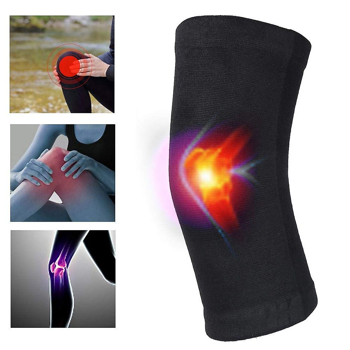 Sports Knee Pads, Outdoor Sports Nylon Knitted Knee Pads Breathable Knee Pads for Training Running Riding Basketball